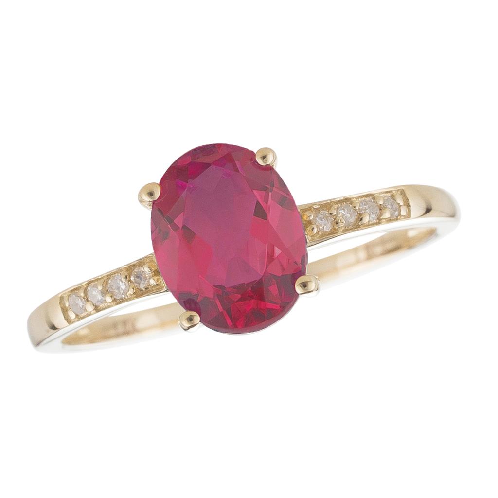 July Birthstone Rings: 14K Yellow Gold Diamond And Ruby Ring– Jewelers ...