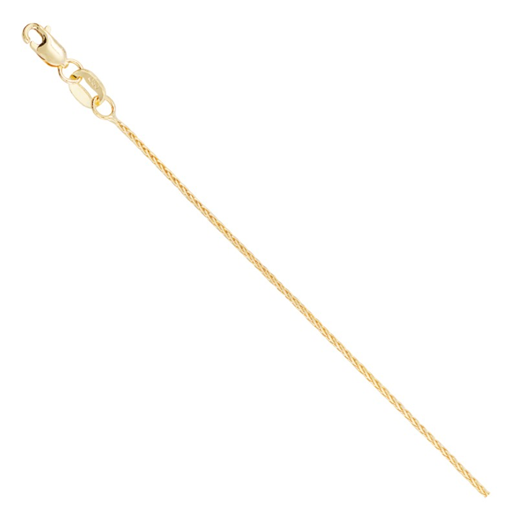 14K Yellow Gold 20 Inches Diamond Cut Wheat Chain– Jewelers Touch